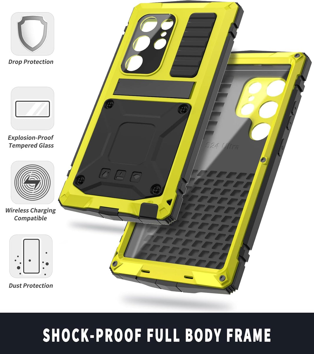 Galaxy S25 Aluminum Metal Heavy Duty Military Grade Case – Redpepper Cases